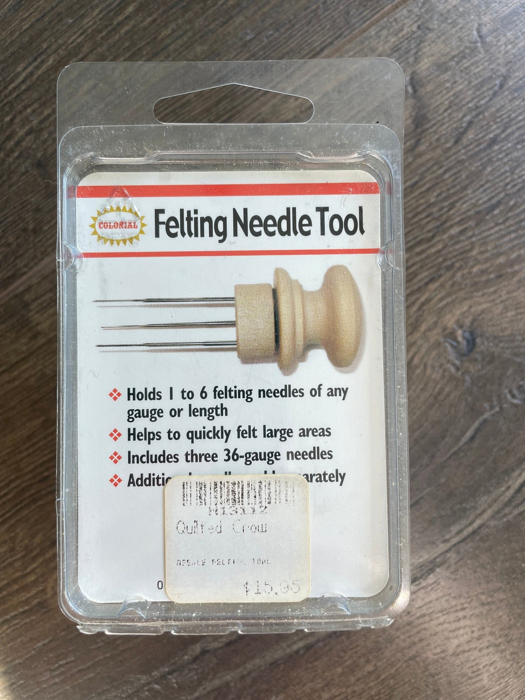 Colonial Felting Needle Tool - Holds 1 to 6 Felting Needles of Any ...