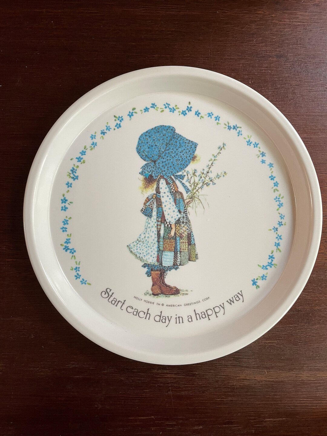 Vintage 1970s or 80s Oneida Deluxe Plastic Holly Hobbie Plate - Start ...