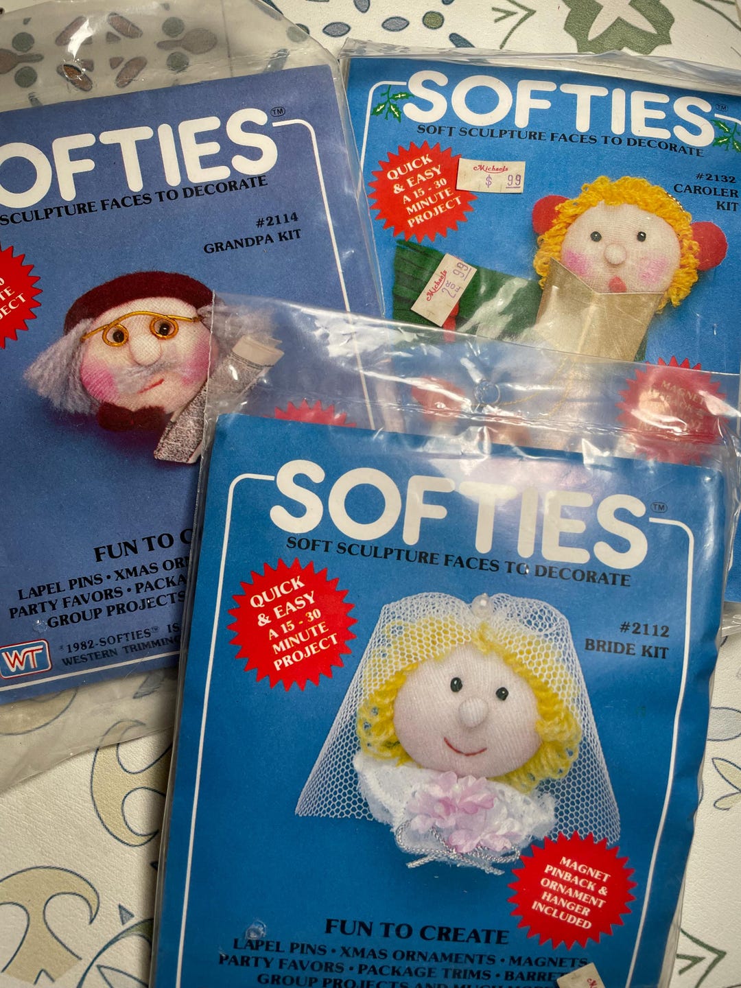 U Pick Vintage 1980s Softies Soft Sculpture Face Decorate Bride 2112 ...