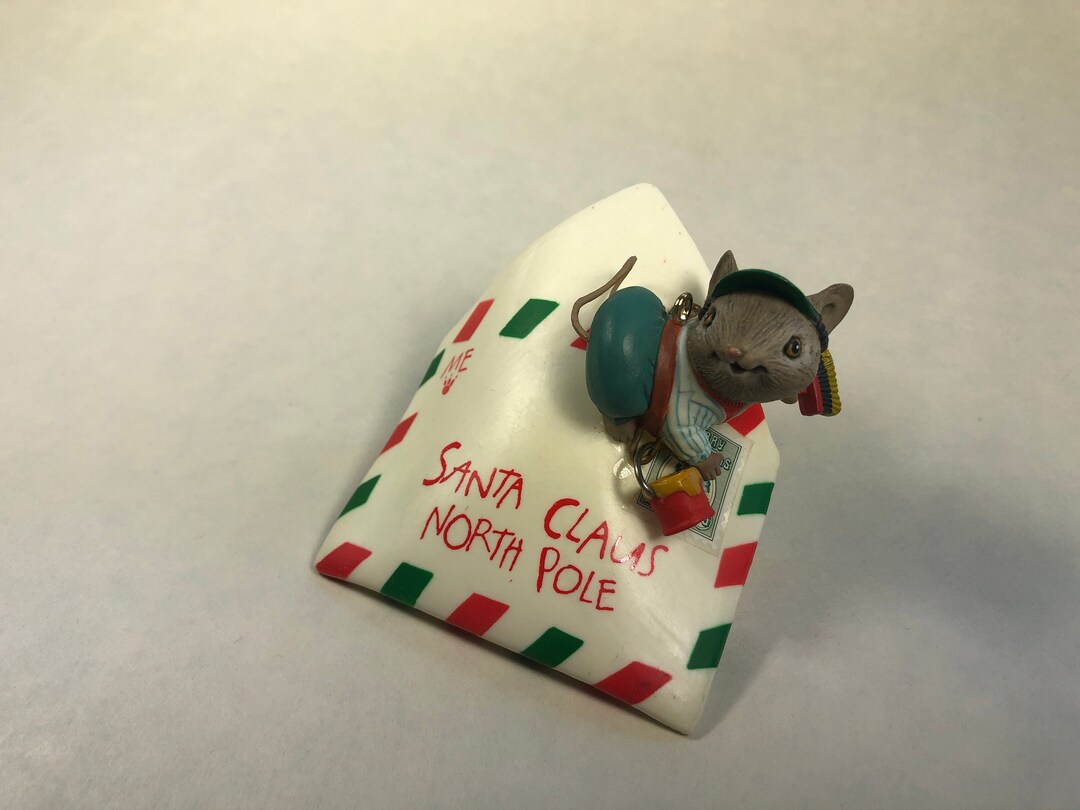 Vintage 1989 1980s Christmas Ornament Enesco Letter to Santa M Gilmore ...