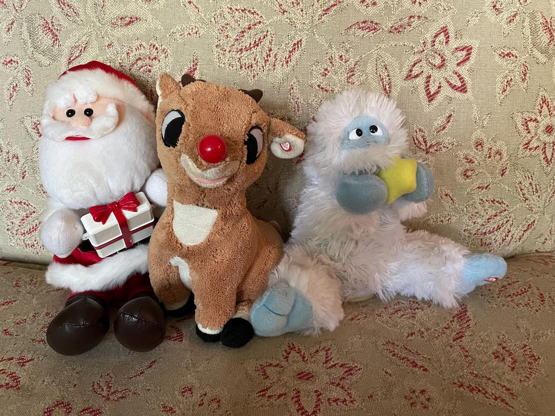 U Pick Vintage Rudolph the Red Nosed Reindeer Sitting Plush Toy Decor ...