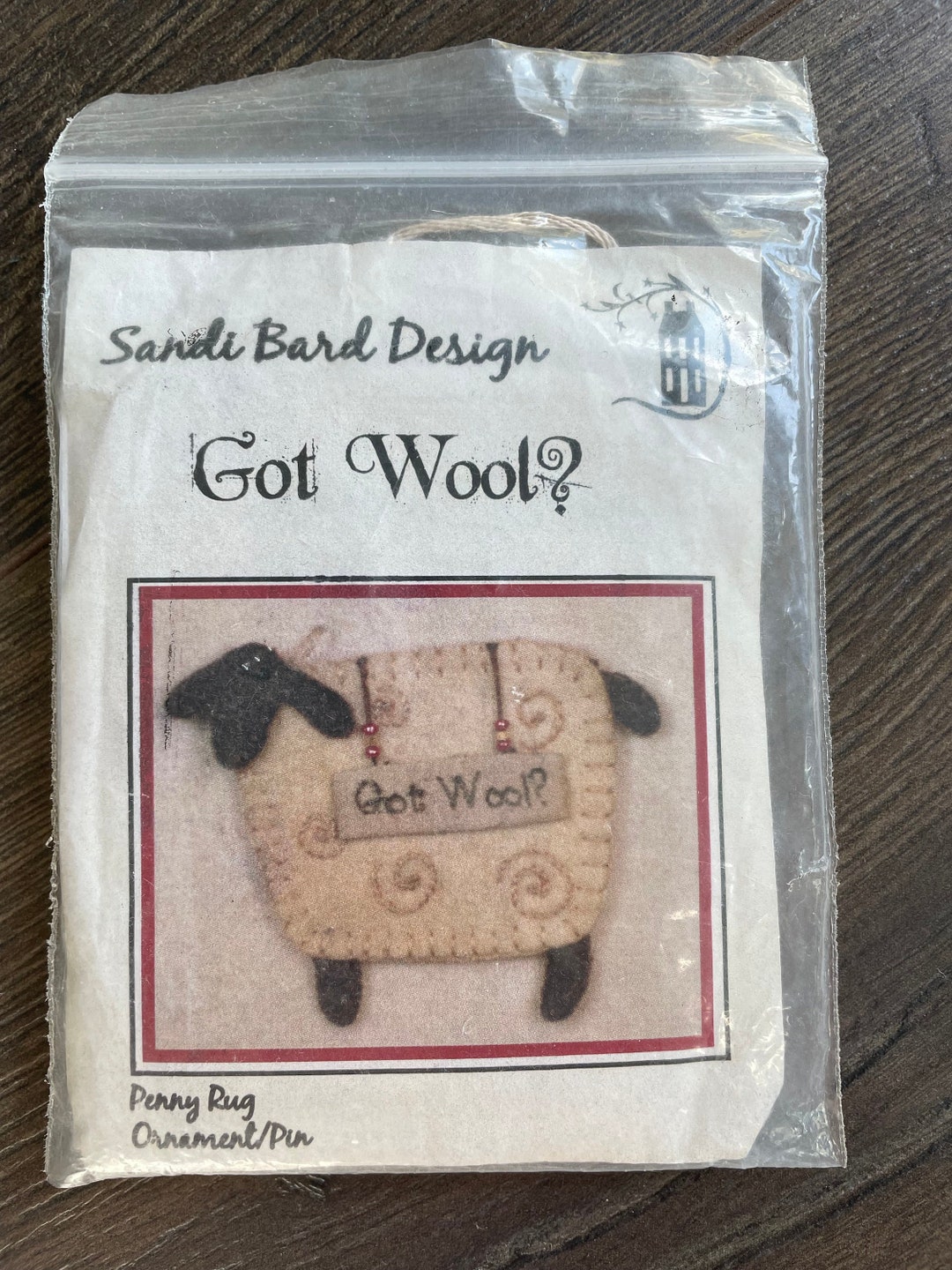 Sandi Bard Design Got Wool? Mini Sheep Penny Rug Ornament or Pin - Lamb ...