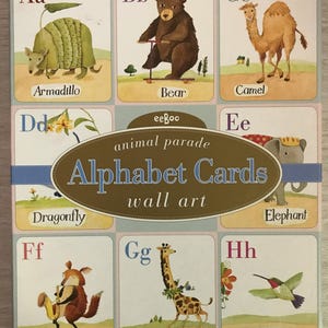 Eeboo Animal Parade Alphabet Cards Wall Art - Sets of 2 or 3 - 8" X 10 ...