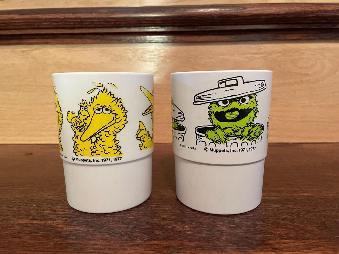 Vintage 1970s 1977 Muppets TV Show Plastic Cup Water Style Oscar the ...