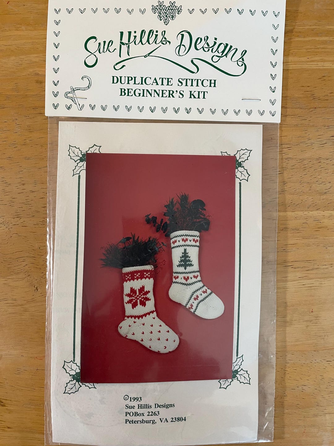 Vintage 1990s Sue Hillis Designs Duplicate Stitch Beginners Kit - One ...