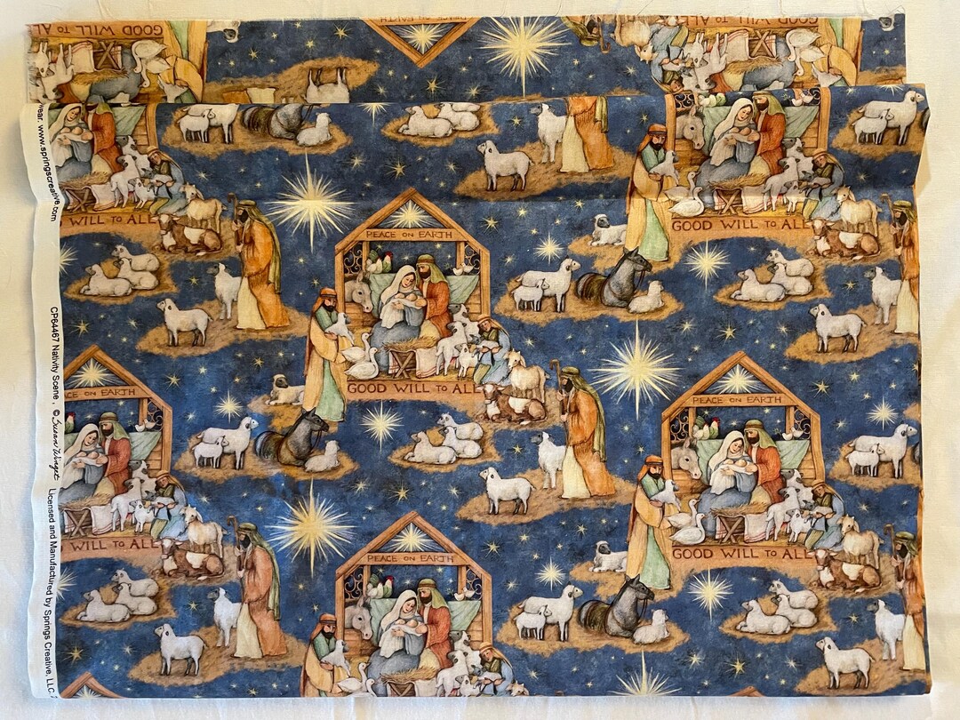 Springs Creative Fabric Panel Susan Winget Design Christmas Star of ...