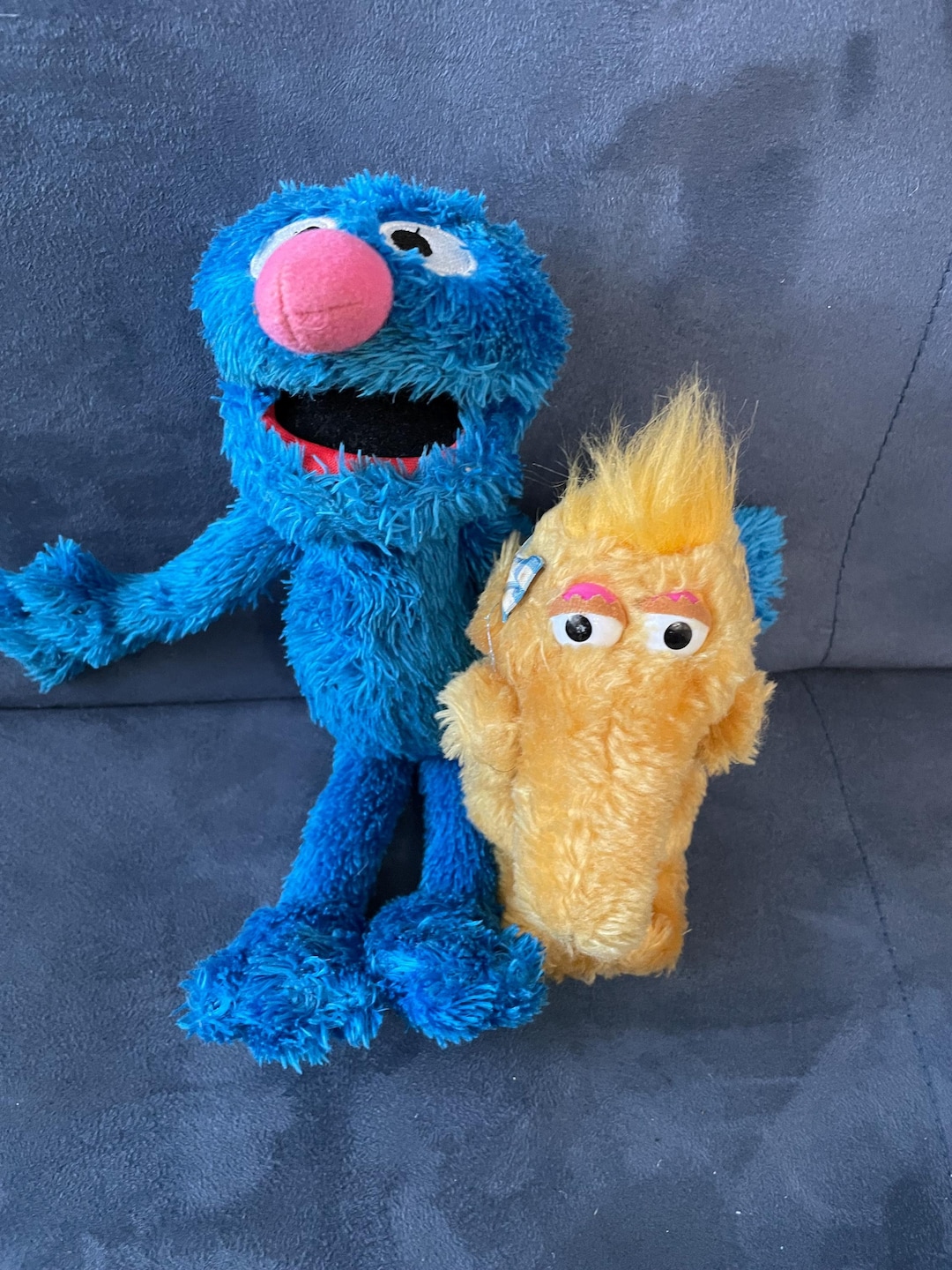 Vintage Set of Two Sesame Street Plush Toy Blue Muppet Grover 9" Tall ...
