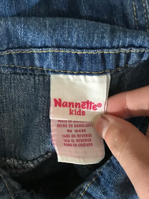 Vintage Nannette Kids Little Girl's Button Front Deni… - Gem
