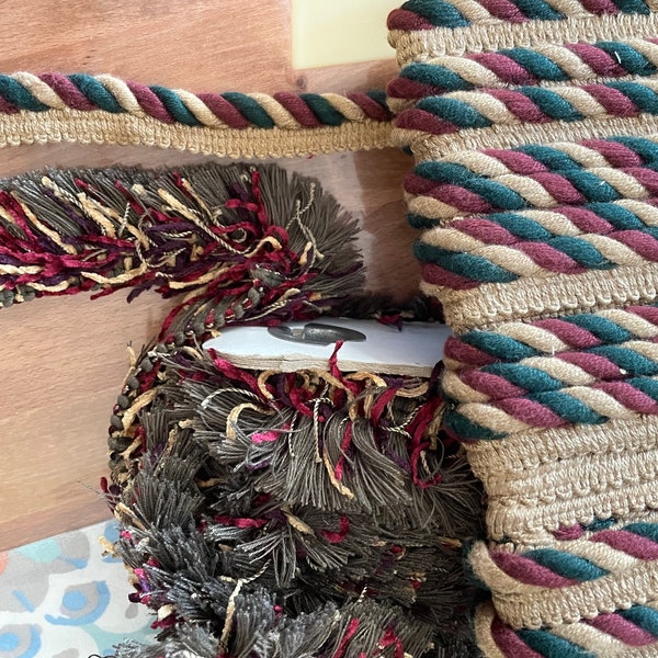 Dark Red Fringe Upholstery - Etsy