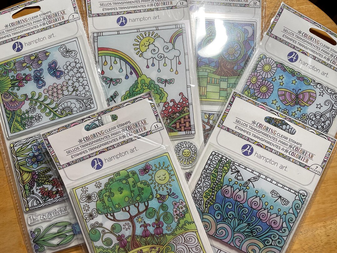 U Pick Coloring Clear Stamps Hampton Art Angela Porter Night Trees ...
