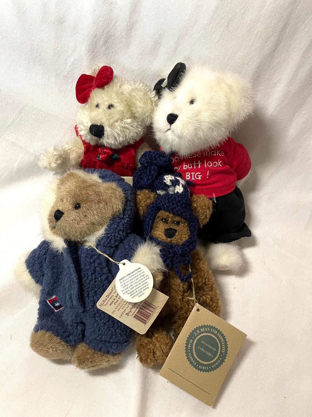 U Pick Vintage Boyds Bear Small Plush Toy Bearwear Investment Red ...