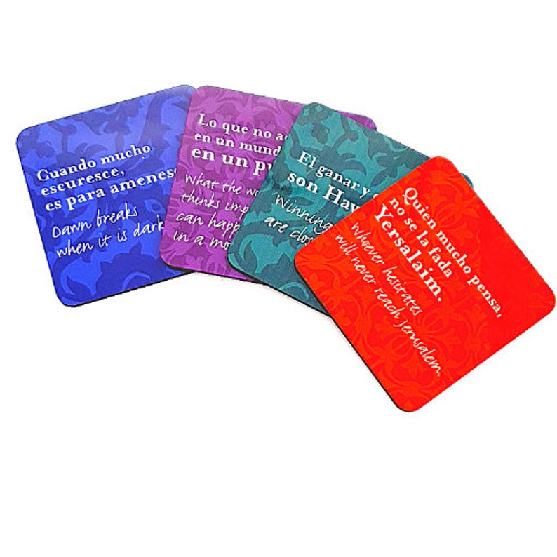 Ladino ancient Jewish Language Wisdom Coaster Set of 4wood - Etsy