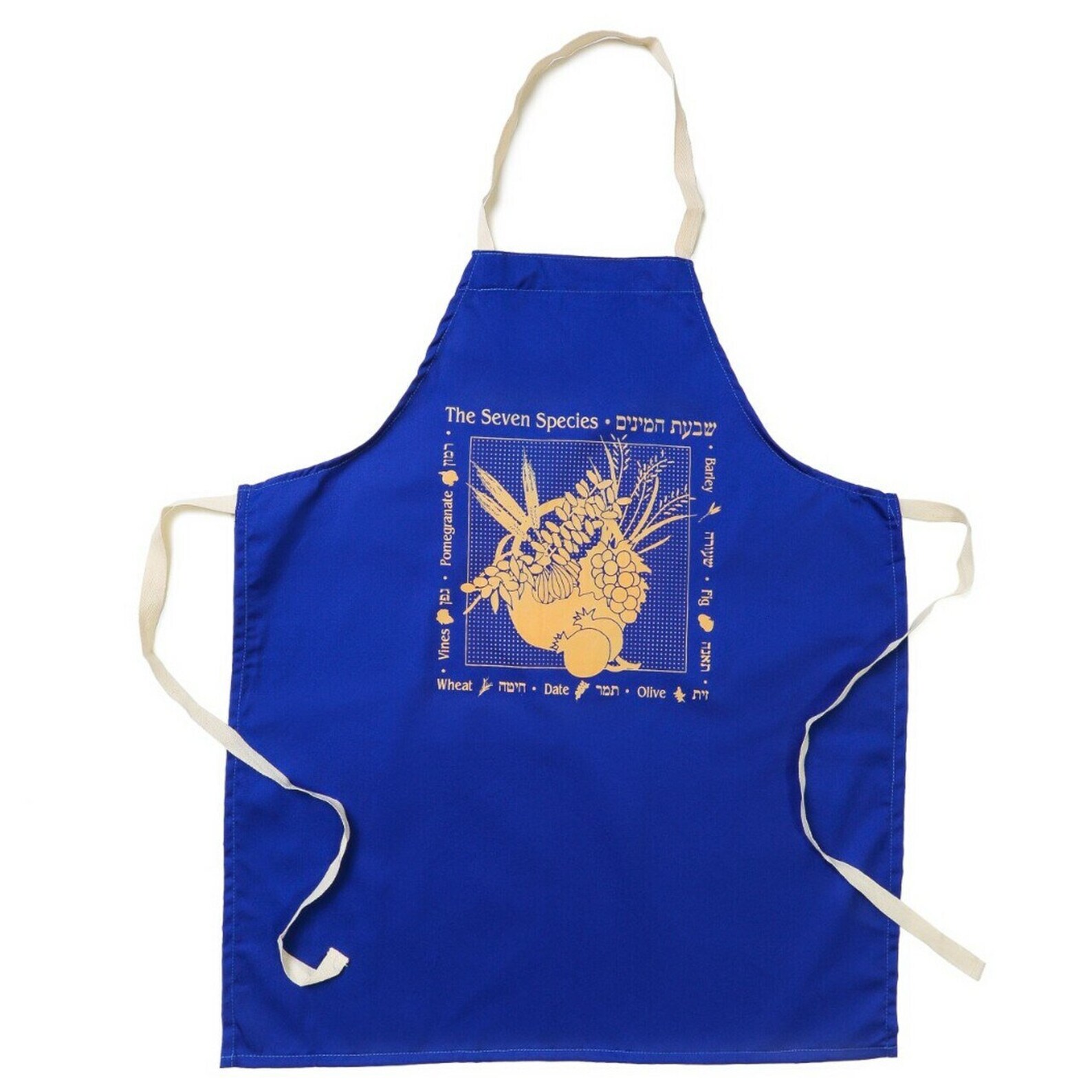 Jewish Apron Seven Species of Israel Barbara Shaw Gifts - Etsy