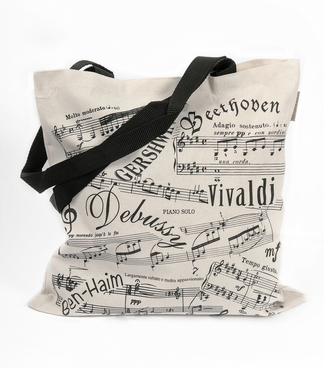 Original Music Tote Bag Medium Weight Cotton-canvas Sturdy Musical Tote ...