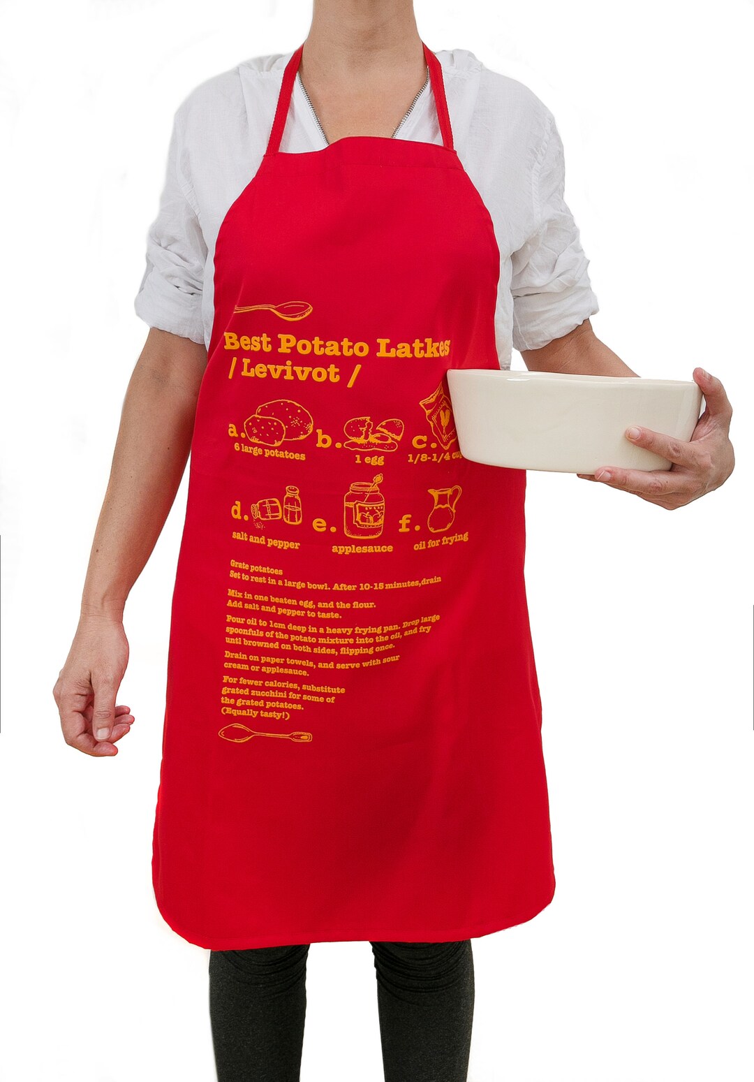 Hanukkah Latkes Kosher Red Apron Original Hanukkah Jewish Gift for the ...