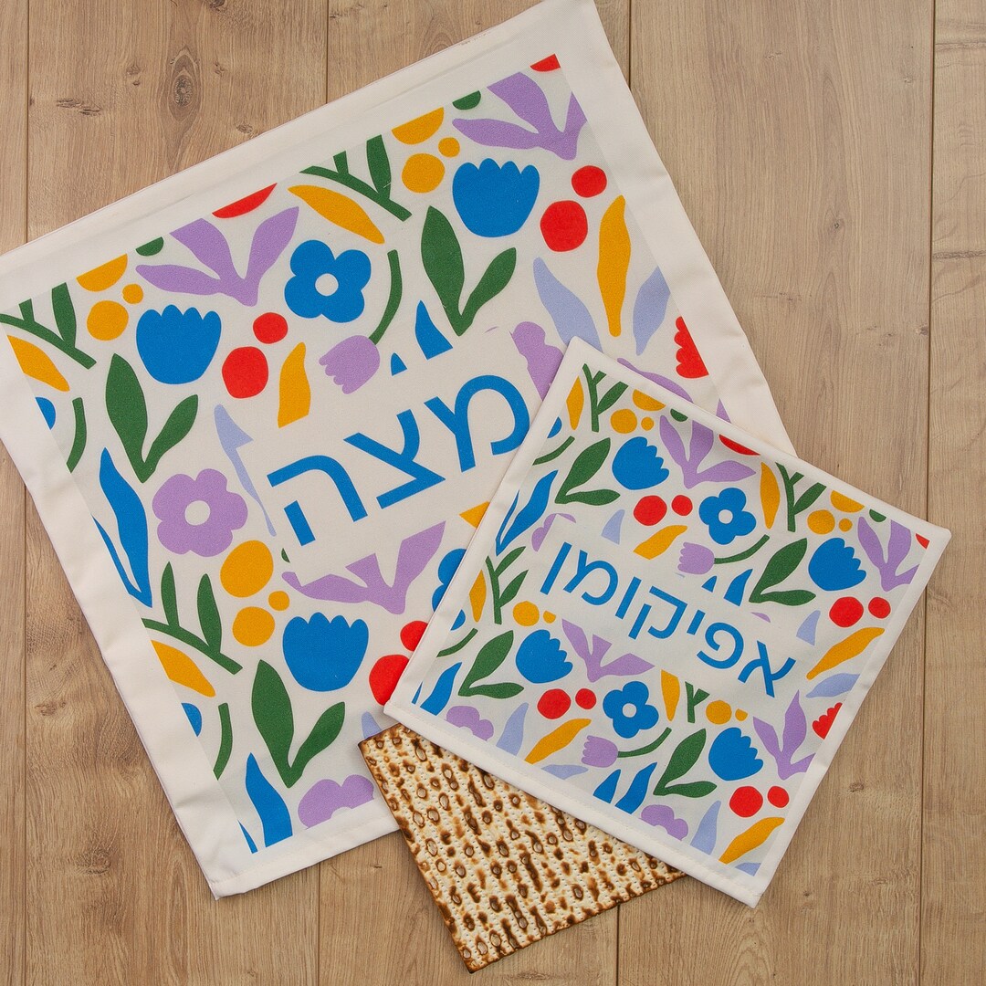 Spring Flowers Passover Matzah Cover and Afikoman for Seder Night - Etsy