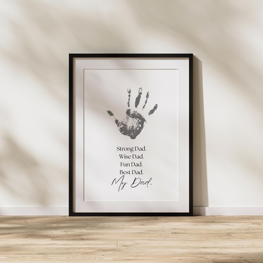Father’s Day Handprint Art, Printable Fathers Day Gift From Child, DIY ...