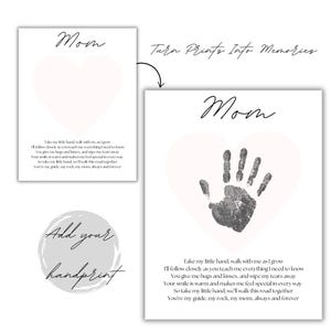 Mom Handprint Poem, Mothers Day Handprint Art, DIY Handprint Craft ...