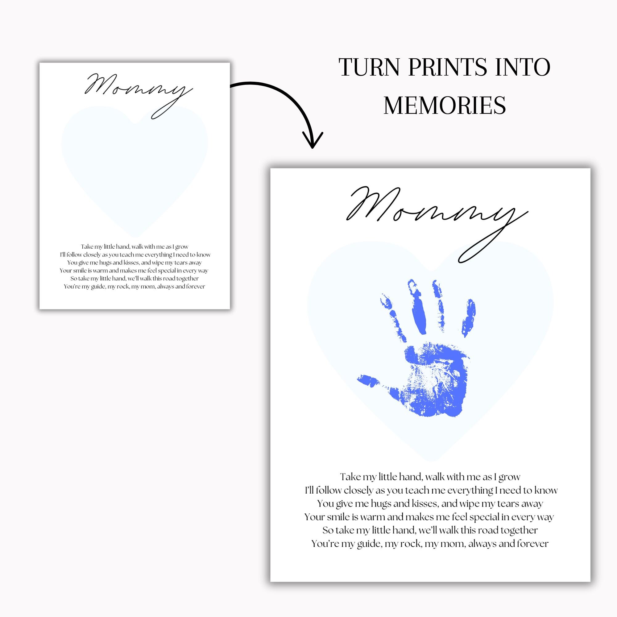 Mommy Handprint Poem, Mother’s Day Handprint Art, Valentines Day ...