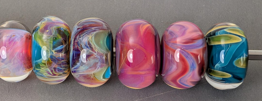 Handmade Lampwork Glass ORPHANS Bead Set, Boro Jewelry Supplies (8) - Etsy