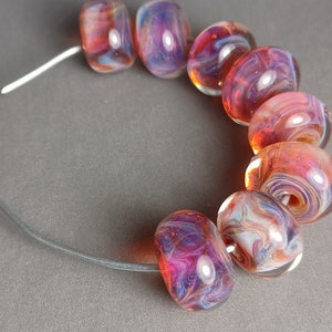 Danielsbeads Boro Lampwork Glass Bead Set 8 jewelry Supply SRA Hand ...