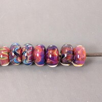 Pretty in Purple Iridescent Czech Faceted 6mm Glass Beads Rainbow ...