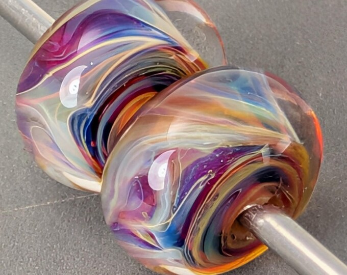 Danielsbeads Borosilicate Handmade Lampwork Glass Bead Pair (2) SRA - Etsy