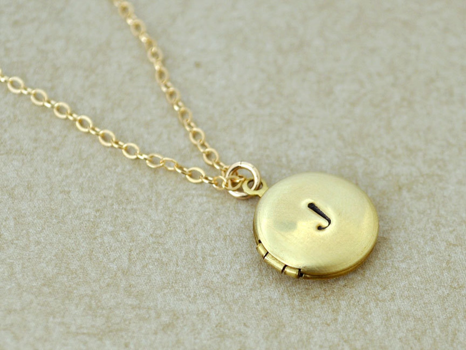 TINY INITIAL LOCKET Delicate Gold Filled Everyday Wear - Etsy