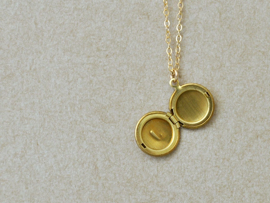 TINY INITIAL LOCKET Delicate Gold Filled Everyday Wear - Etsy