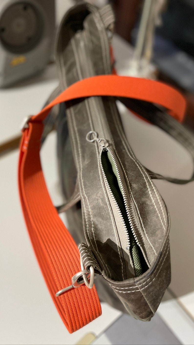 ZIPPER UPGRADE for Waxed Canvas Bag tote bag or Pleated | Etsy