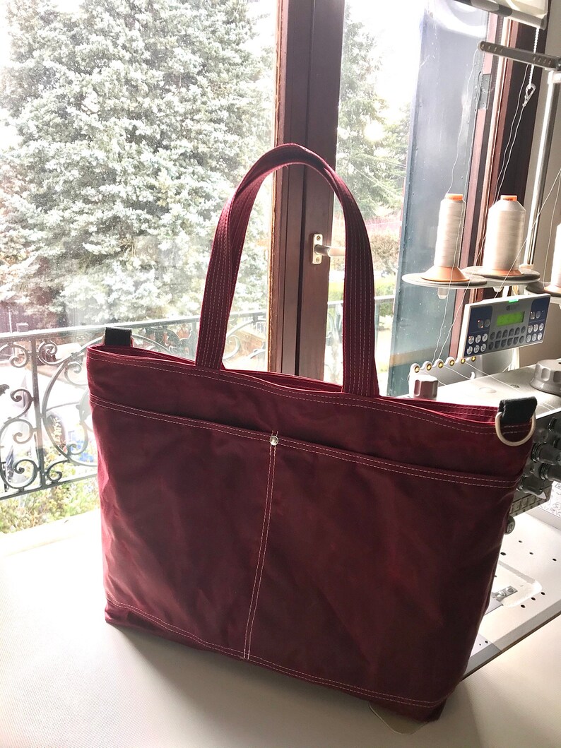 ZIPPER UPGRADE for Waxed Canvas Bag tote bag or Pleated | Etsy