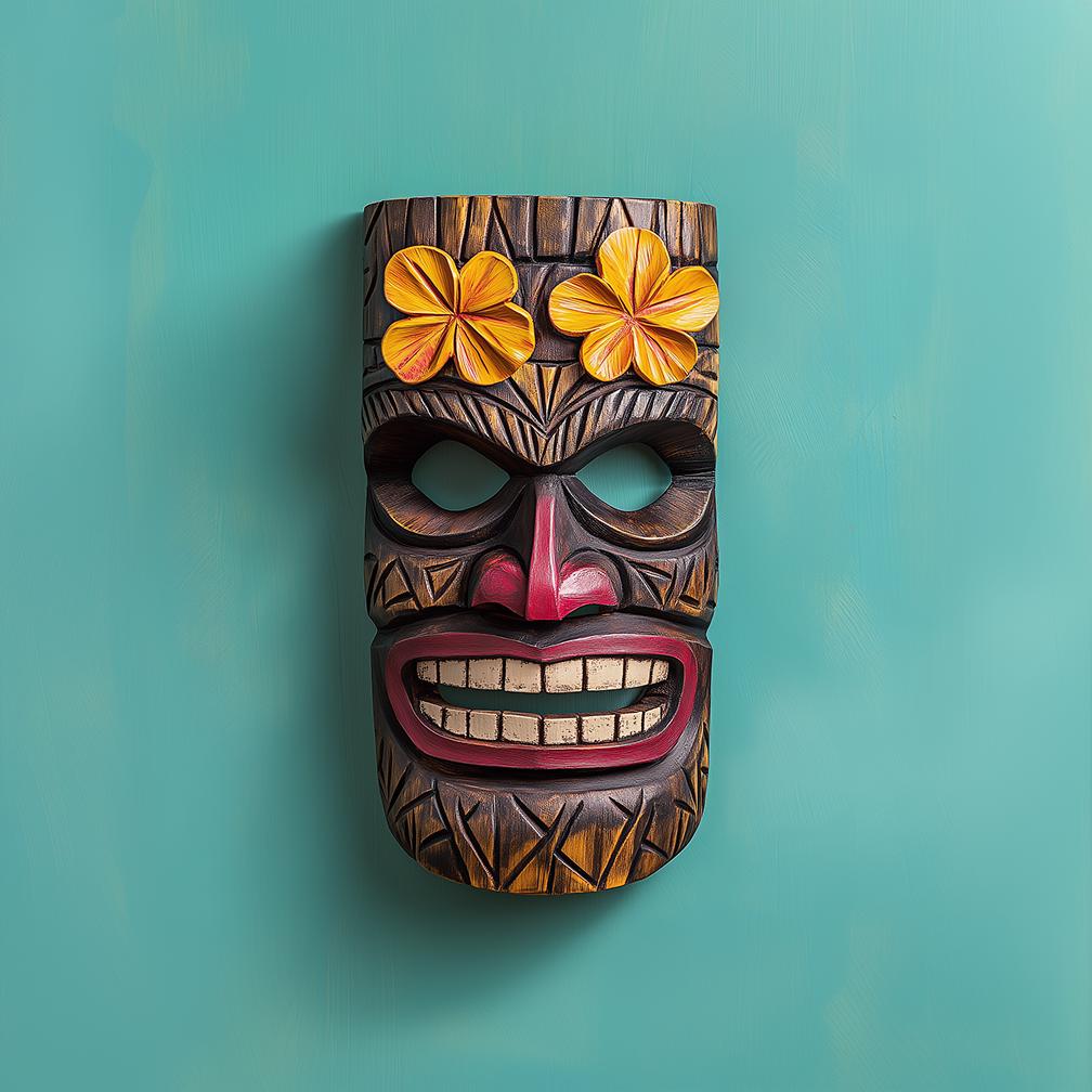 Tiki Hawaiian Masks - Stock Images - Etsy