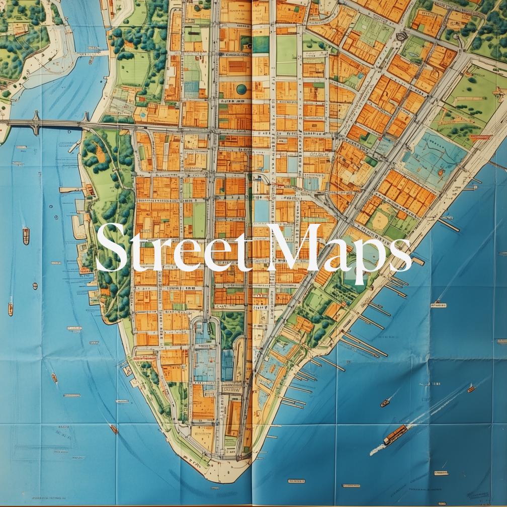 Street Maps - Etsy
