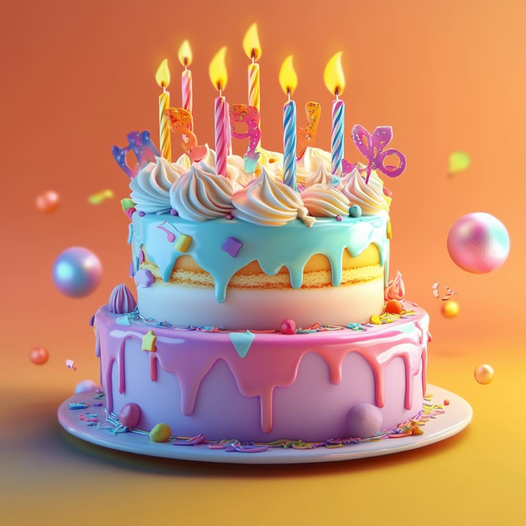 Birthday Cakes - Stock Images - Etsy