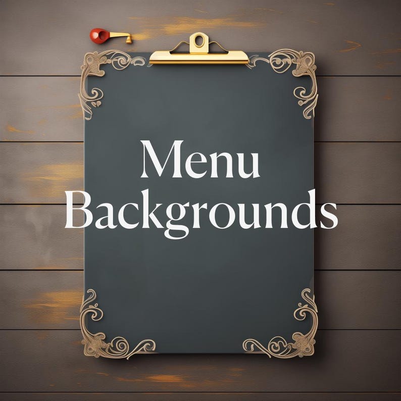 Menu Backgrounds - Stock Images - Etsy