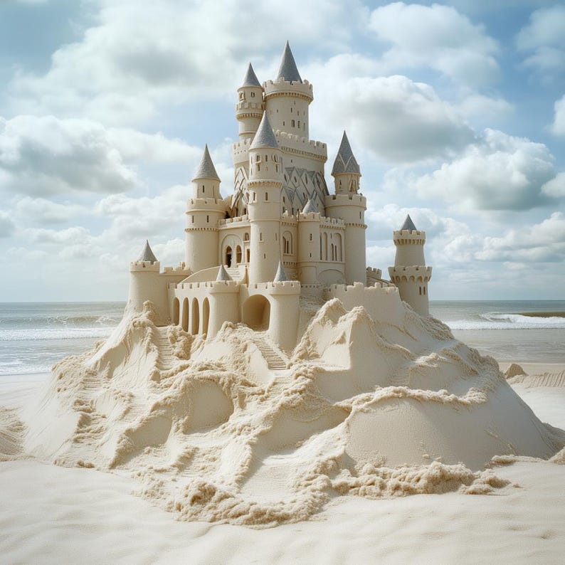 Sand Castle Dreams - Stock Images - Etsy