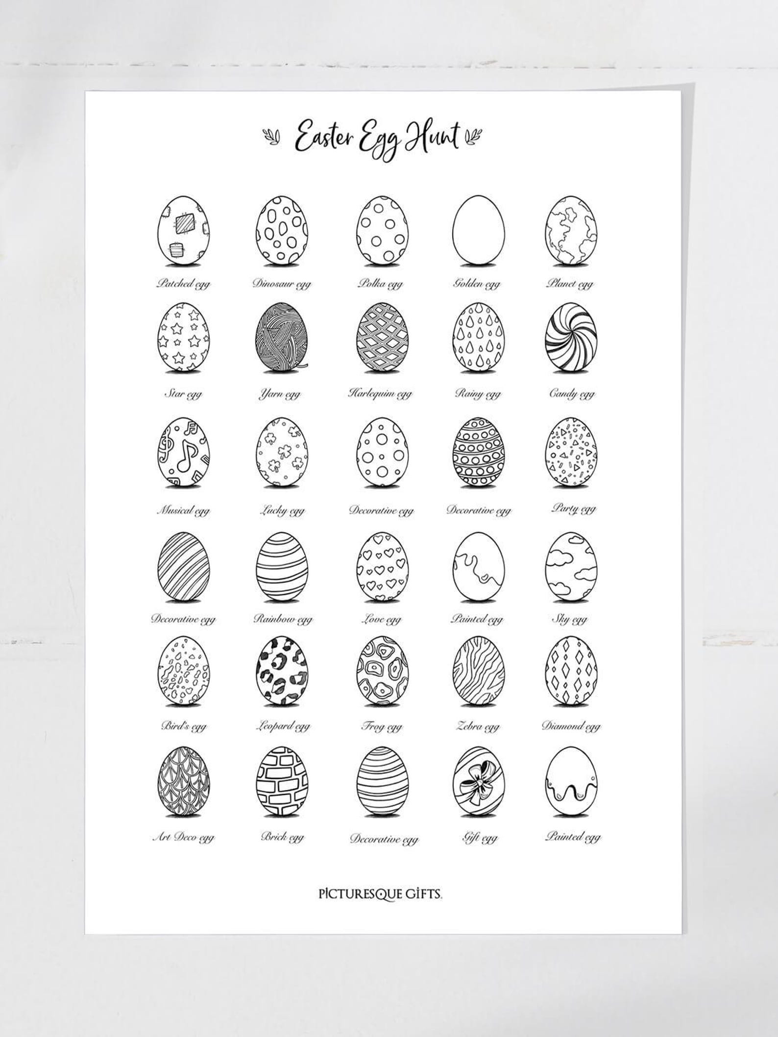 Easter Egg Coloring Page | 30 Fun Designs (PDF Download) - Etsy Canada