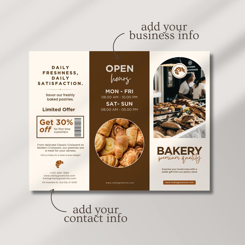 Bakery Brochure Template, Cake Business, Cake Flyer, Food, Clients ...