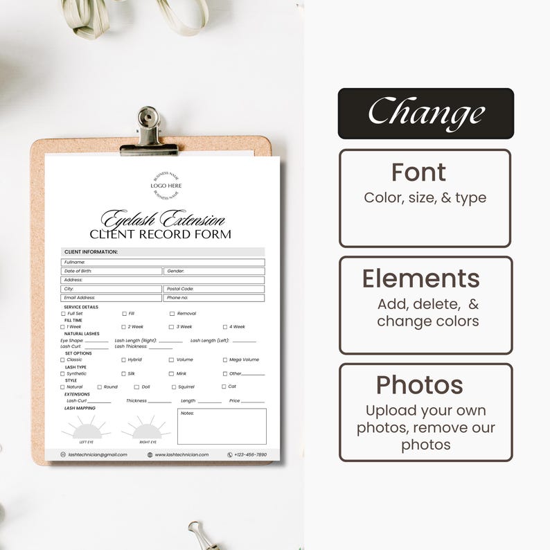 Lash Technician Business Bundle, Lash Extension Consent Forms, Eyelash ...