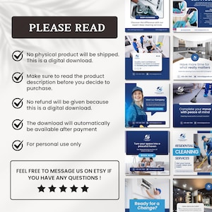Cleaning Business Instagram Templates | Cleaning Service Instagram Post ...