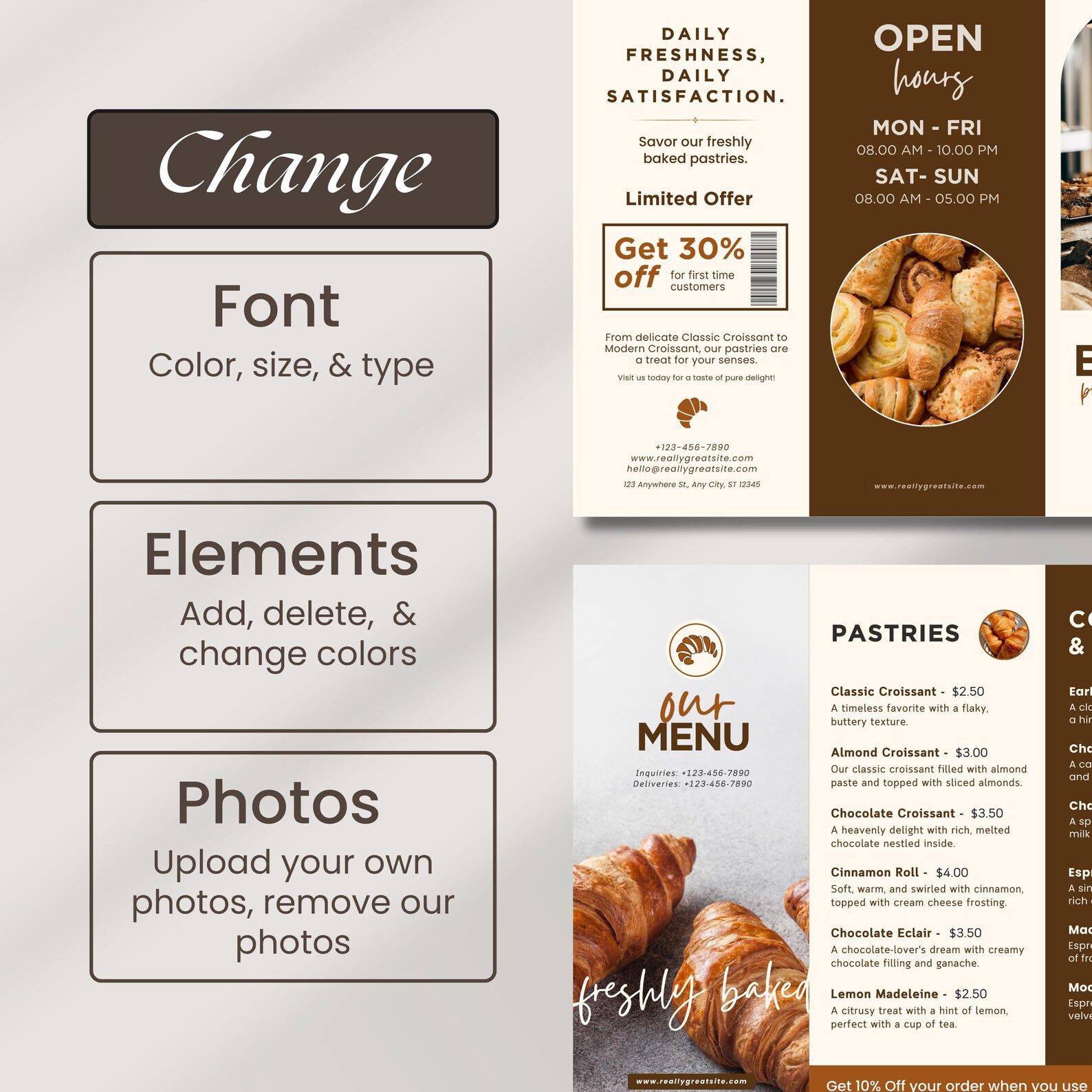 Bakery Brochure Template, Cake Business, Cake Flyer, Food, Clients ...
