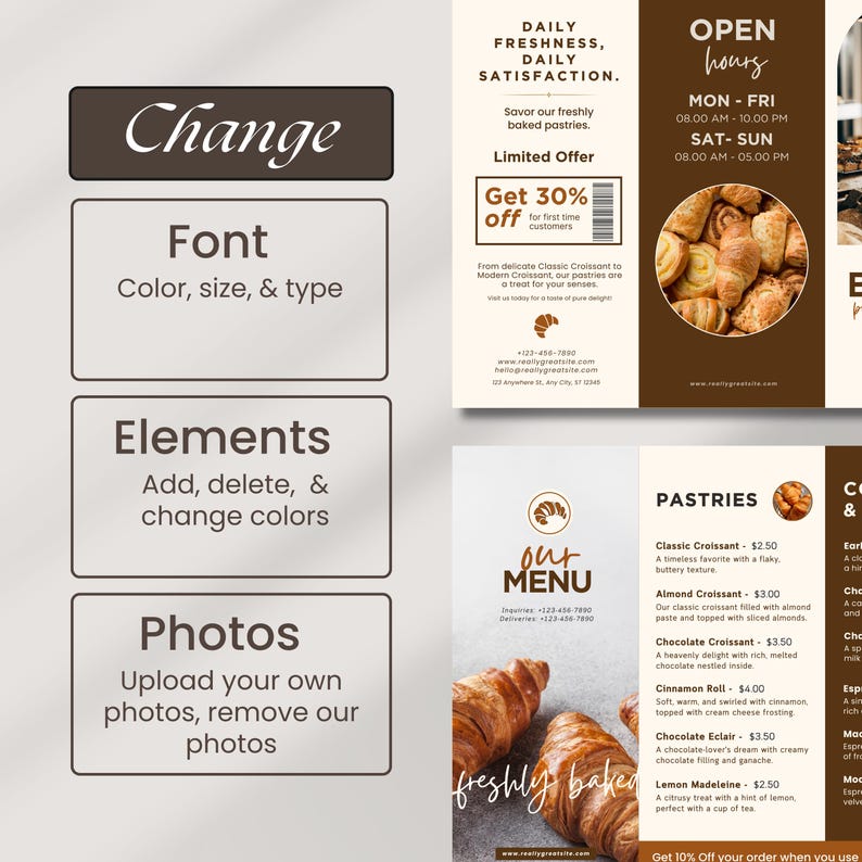 Bakery Brochure Template, Cake Business, Cake Flyer, Food, Clients ...