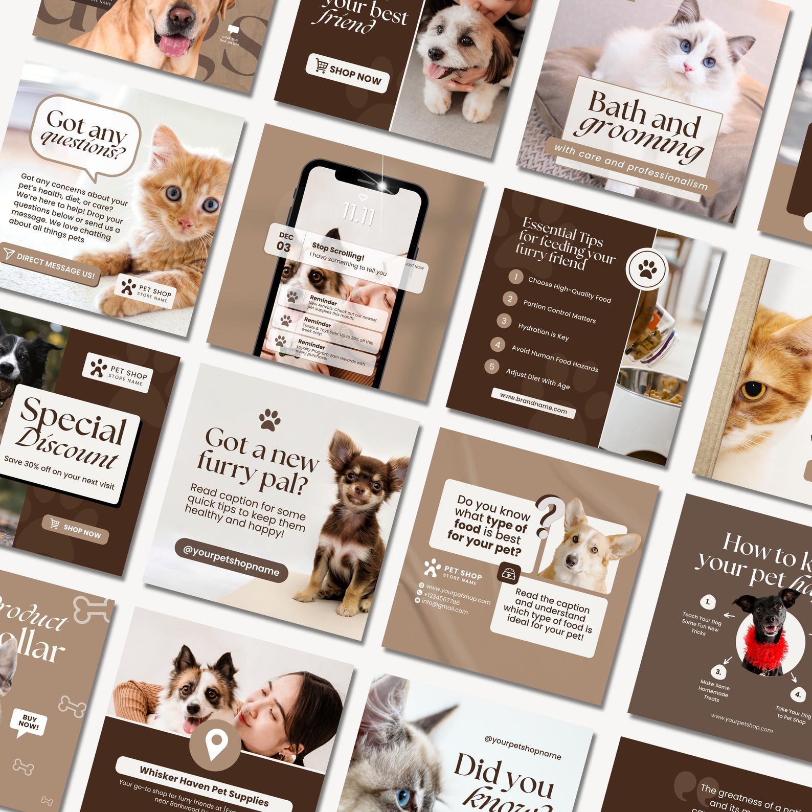 Pets Instagram Post Template | Pet Instagram Story Template | Social ...