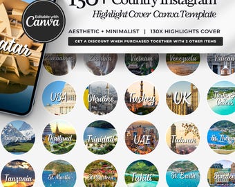 Country Instagram Story Highlight Covers, Travel Story Highlight Covers ...
