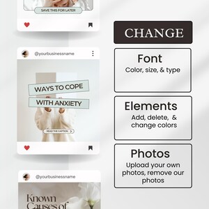 Therapist Instagram Templates, Psychologist Social Media, Mental Health ...