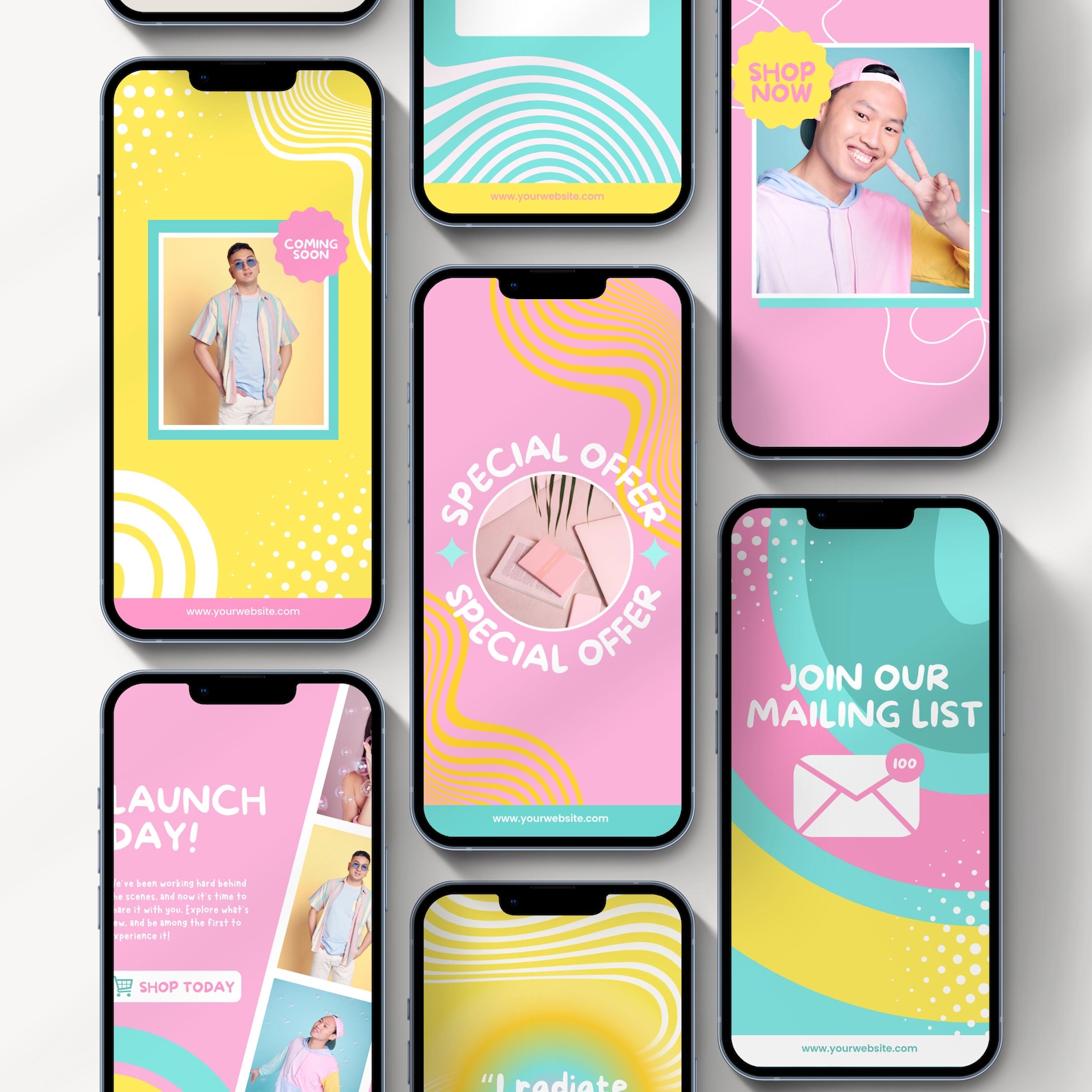 Colorful Instagram Post Templates Canva, Rainbow Insta Feed, Social ...