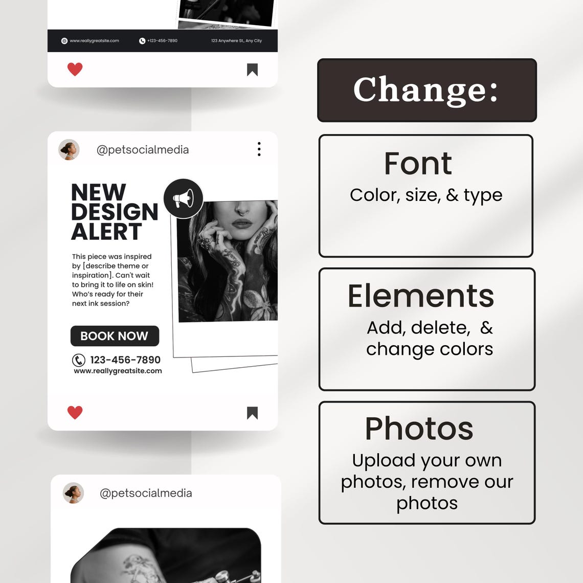 Tattoo Artist Instagram Template | Tattoo Practitioner Instagram ...