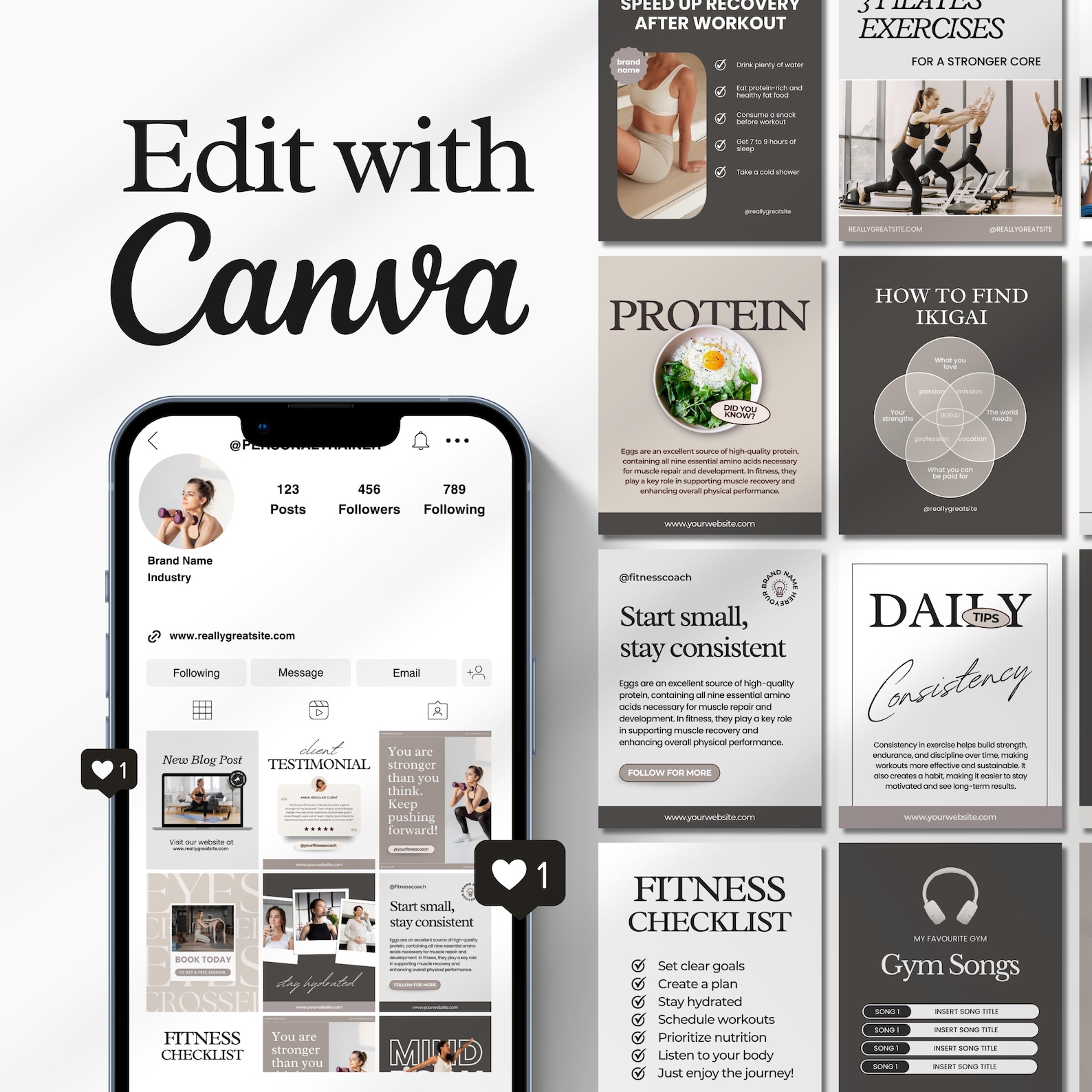 200 Personal Trainer Templates | Fitness Coach Instagram Template , Gym ...