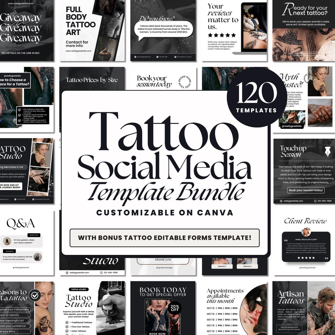 Tattoo Artist Instagram Post | Tattoo Practitioner Instagram Templates ...
