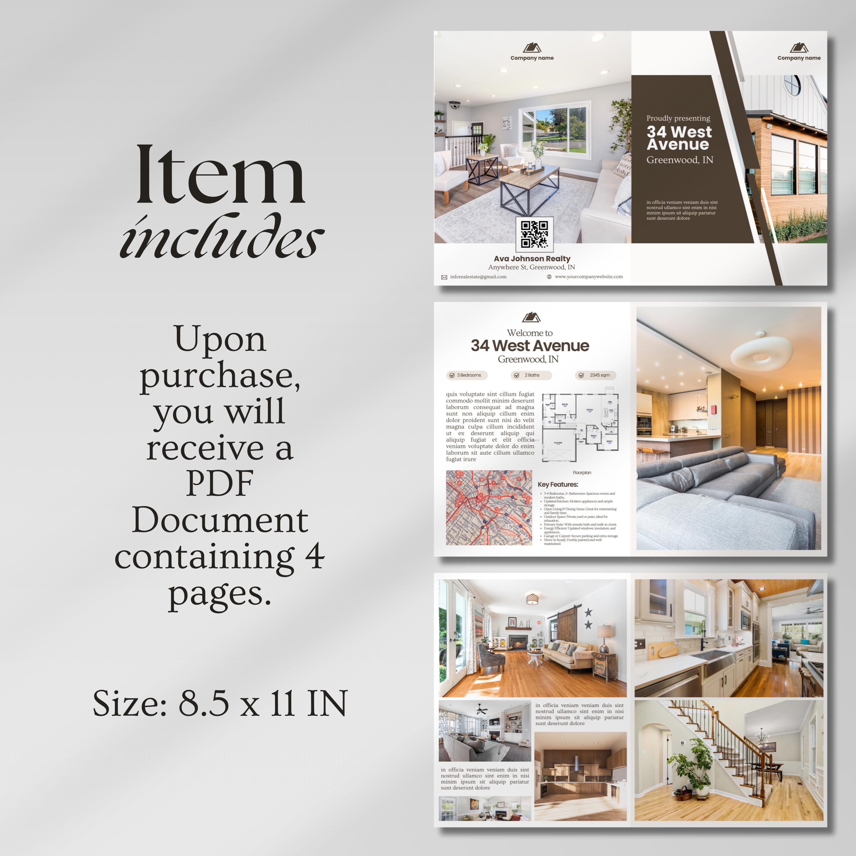 Real Estate Brochure | Property Brochure | Open House Brochure | for ...